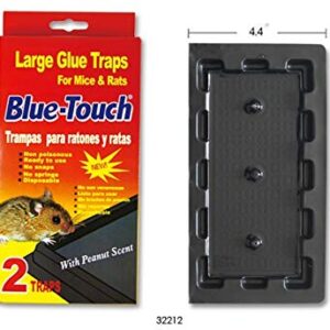 Blue Touch Mouse Glue Traps, Excellent Mouse Glue Traps Glue Boards for Rats, Mice and Pests. Large Size. 0.8 x 8.5 x 4.5 inches - 9 Packs/18 Traps (Red)