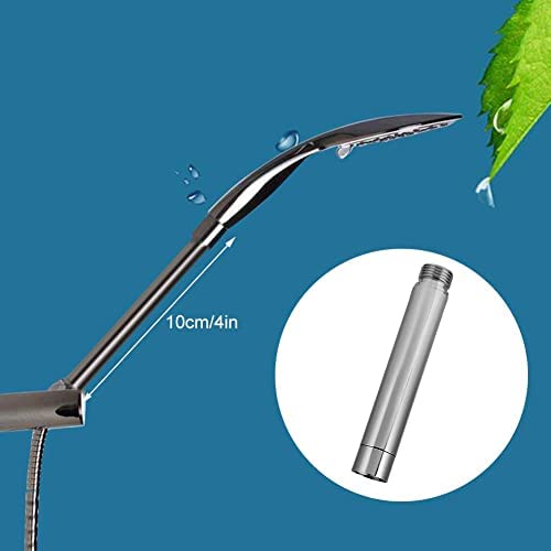 Shower Extension Tube Stainless Steel Round Shower Pipe Chrome Plating Handheld Shower Head Extender for Bathroom Accessory5 Inch