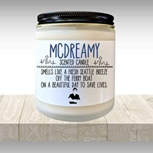 Greys Anatomy Candle McDreamy Candle Greys Anatomy TV Show Nurse Gift Doctor Gift Student Nurse