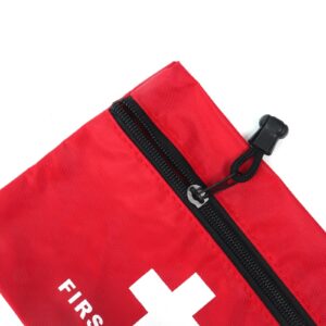 PAXLAMB Red First Aid Bag Empty First Aid Kit Empty Waterproof First Aid Pouch Small Mini for First Aid Kits Pack Emergency Hiking Backpacking Camping Travel Car Cycling (Red, 6x4.3Inch)