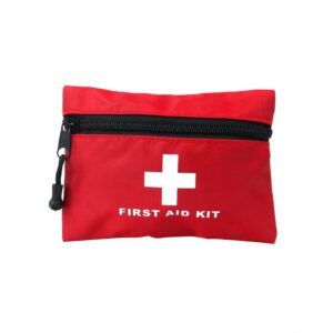 PAXLAMB Red First Aid Bag Empty First Aid Kit Empty Waterproof First Aid Pouch Small Mini for First Aid Kits Pack Emergency Hiking Backpacking Camping Travel Car Cycling (Red, 6x4.3Inch)