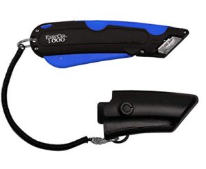 easycut 1000 safe retractable box cutting utility knife, blue, 09780