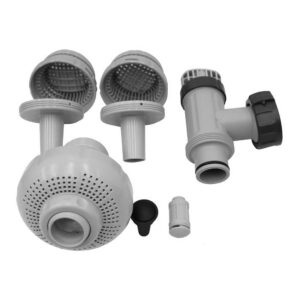 intex 26004e above ground swimming pool inlet air water jet replacement part kit; includes plunger valve, strainer connector, strainer grid, etc.