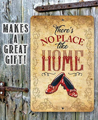 Wizard of Oz Decorations - There's No Place Like Home - Metal Sign - Use Indoor/Outdoor - Metal Wizard of Oz Poster - Great Wizard of Oz Gifts, Dorothy Decoration, Wizard of Oz Decor