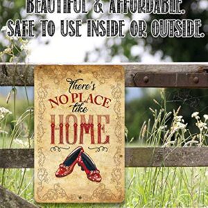 Wizard of Oz Decorations - There's No Place Like Home - Metal Sign - Use Indoor/Outdoor - Metal Wizard of Oz Poster - Great Wizard of Oz Gifts, Dorothy Decoration, Wizard of Oz Decor