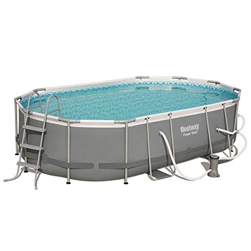 Bestway 56655E-BW 16 Foot x 10 Foot x 42 Inch Above Ground Swimming Pool Set with Filter Pump with Bestway 58234E-BW Maintenance Cleaning Kit