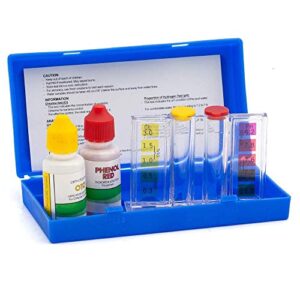 wwd pool swimming pool spa water chemical test kit for chlorine and ph test (2 way test kit)