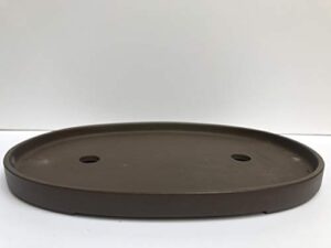 kotobuki japanese unglazed 13" bonsai oval pot : a25-43