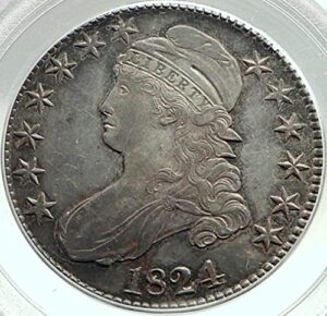 1824 1824 united states capped liberty bust half dolla denomination_in_description au 50 pcgs