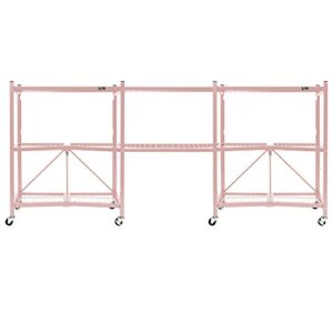 Origami Connection Bridge Racks for R3 Series 3-Shelf Small Storage Rack | Extend Your Racks 31 inches | (2 Pack) - Rose Gold