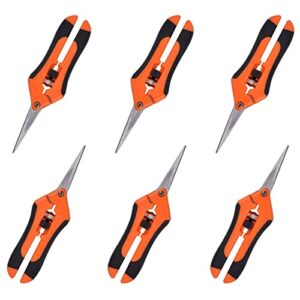 growneer 6 packs pruning shears gardening hand pruning snips with straight stainless steel precision blades