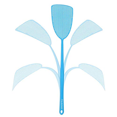 PAL&SAM Fly Swatter, Strong Flexible Manual Swat Set, Assorted Colors (5 Pack)