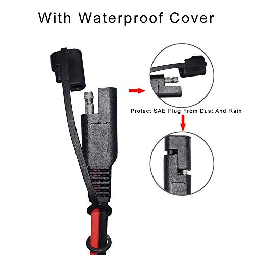 SPARKING 1.6FT Sae Y Splitter Cable Adapter with Sae 2-Way Connector, 1 to 2 Sae to Sae Splitter 16AWG DC Power Extension Cable (SAE Y splitter)