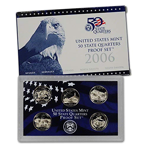 2006 S U.S. Mint Proof State Quarter Set - 5 Coins - OGP Original Government Packaging Superb Gem Uncirculated