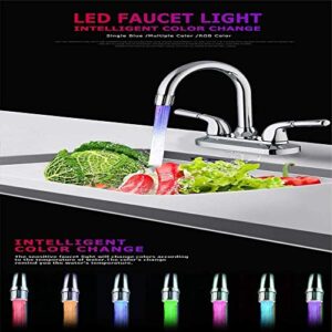 7 Color LED Light Changing Glow Shower Stream Water Faucet Tap for Kitchen Bathro​om 1 PCS