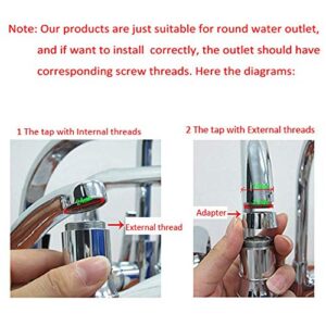 7 Color LED Light Changing Glow Shower Stream Water Faucet Tap for Kitchen Bathro​om 1 PCS