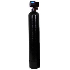 fleck 5600 sxt air injection iron eater filter. removes iron, manganese, h2s. black series. 1.5 cubic ft