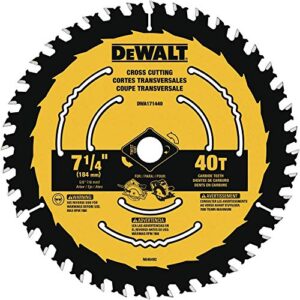 dewalt circular saw blade, 7 1/4 inch, 40 tooth, wood cutting (dwa171440)