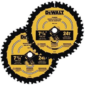 dewalt circular saw blade, 7 1/4 inch, 24 tooth, wood cutting (dwa1714242)