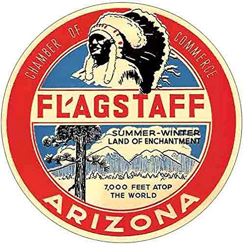 Flagstaff Arizona Circle Vintage Decal Sticker Souvenir