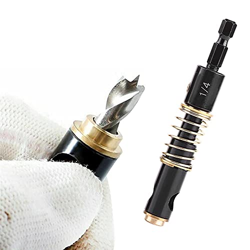 Eyech 2pcs Self Centering Hinge Drill Bit Sets Center Hinge Drill Bit Set Hex Shank Door Window Cabinet for Hinges (1/4/5mm)