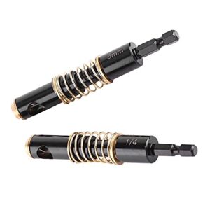 Eyech 2pcs Self Centering Hinge Drill Bit Sets Center Hinge Drill Bit Set Hex Shank Door Window Cabinet for Hinges (1/4/5mm)