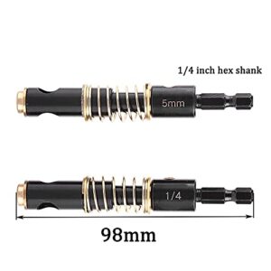 Eyech 2pcs Self Centering Hinge Drill Bit Sets Center Hinge Drill Bit Set Hex Shank Door Window Cabinet for Hinges (1/4/5mm)