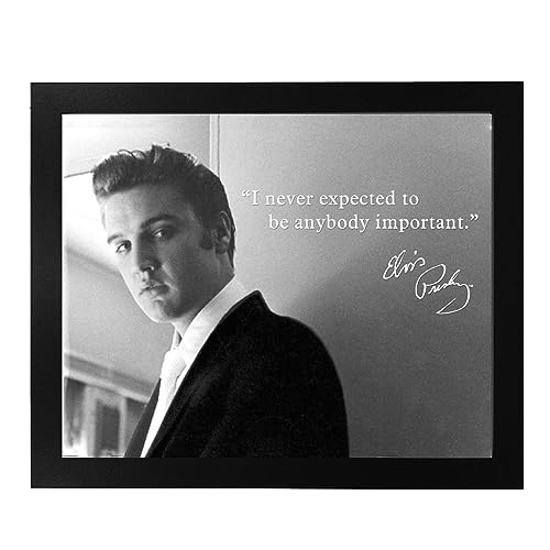 Elvis Quote - I Never Expected To Be Anyone Important - Music Wall Art Print, This Ready to Frame Music Wall Art Poster Print is Good For Music Room, Office, Studio, And Room Decor, Unframed - 10"x8”