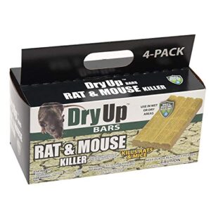 dry-up mouse and rat killer, bait block bars for indoor and outdoor use, 4lb