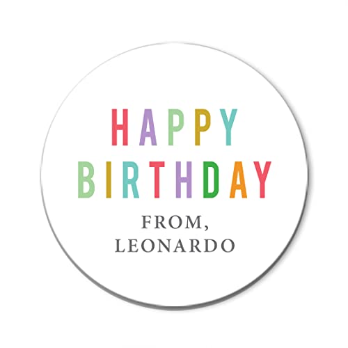 Personalized Gift Stickers, Happy Birthday Favor Stickers for Kids, Party Favor Stickers, (F7:42)