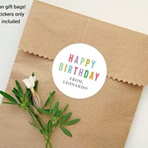 Personalized Gift Stickers, Happy Birthday Favor Stickers for Kids, Party Favor Stickers, (F7:42)