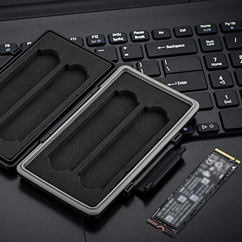 4 Slots M.2 2280 SSD Protector Case Storage Holder for PC Desktop Laptop M.2 2280 Internal Solid State Drive Anti-Shock Protection