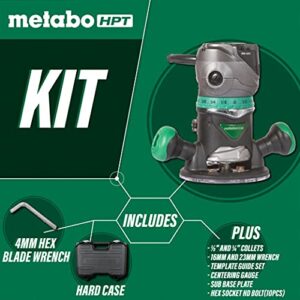 Metabo HPT Router Kit | Fixed/Plunge Base | Variable Speed | 11 Amp Motor | 2-1/4 Peak HP | KM12VC