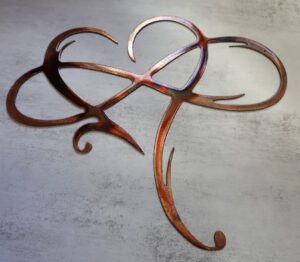 infinity heart metal wall art -always & forever infinity