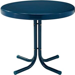 Crosley Furniture CO1011A-NV Griffith Retro Metal Outdoor Side Table, Navy