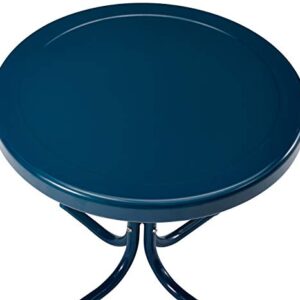 Crosley Furniture CO1011A-NV Griffith Retro Metal Outdoor Side Table, Navy