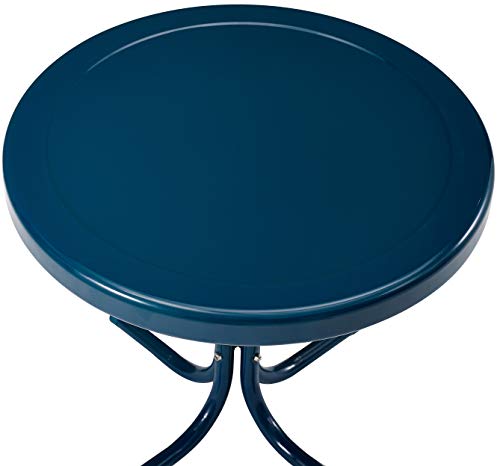 Crosley Furniture CO1011A-NV Griffith Retro Metal Outdoor Side Table, Navy