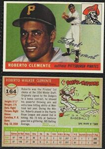 roberto clemente hof 1955 topps rookie rc #164 pittsburgh pirates reprint - baseball card