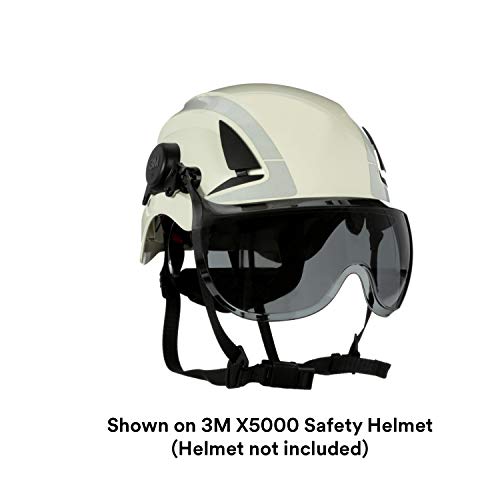 3M Short Visor for X5000 Safety Helmet, Grey Anti-Fog Anti-Scratch Polycarbonate, ANSI