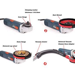 Dastool Universal Dust Shroud for Grinders,5-Inch Dt1901-125