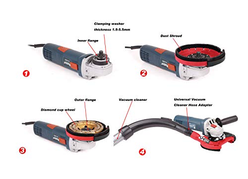 Dastool Universal Dust Shroud for Grinders,5-Inch Dt1901-125