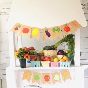 Swanky Party Box | Farm Party Produce Stand | Cardstock Vegetables Banner