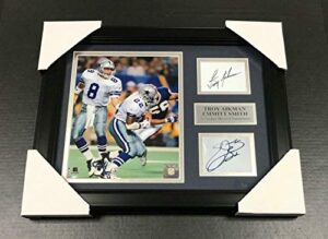 emmitt smith troy aikman cowboys signed reprint facsimile autographed 8x10 photo