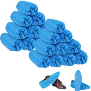 HOEAAS 200 Pack Shoe Covers for Indoors,Waterproof Shoe Covers, Disposable Non Slip Durable Recyclable Boot Cover Shoe Protectors Covers for Construction,Home,Floor Carpet Protection,One Size Fits All