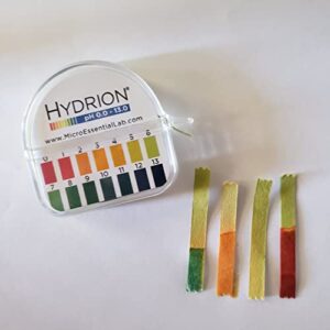 Hydrion Ph paper (93) with Dispenser and Color Chart - Full range Insta Chek ph- 0-13