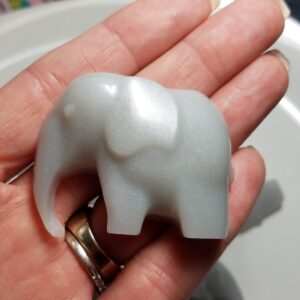 Elephant Soaps for Baby Shower Favors First Birthday Party Goats Milk Honey Scent 20 Pack (gray)