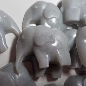 Elephant Soaps for Baby Shower Favors First Birthday Party Goats Milk Honey Scent 20 Pack (gray)