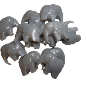 Elephant Soaps for Baby Shower Favors First Birthday Party Goats Milk Honey Scent 20 Pack (gray)