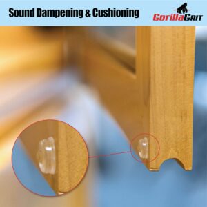 Pack of 100 Sound Dampening Cabinet Door Bumpers - Clear Soft Close Self Adhesive Rubber Pads - Transparent Rubber Feet for Drawers, Cupboards