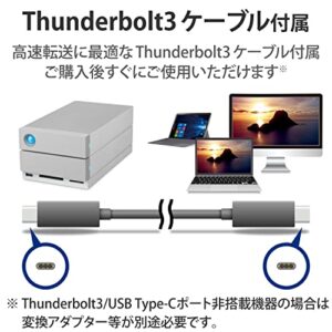 LaCie 2big Dock RAID 28TB External RAID Hard Drive HDD with SD Card CF Card Slots, for Mac and PC Desktop Data Redundancy Thunderbolt 3 USB-C USB 3.0, 1 Month Adobe CC, Data Recovery (STGB28000400)